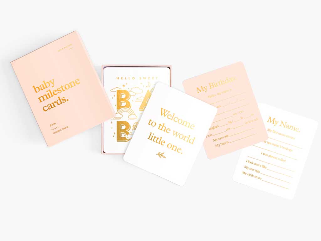 Gold Foil Baby Milestone Cards Box Set | Lil' Creatures